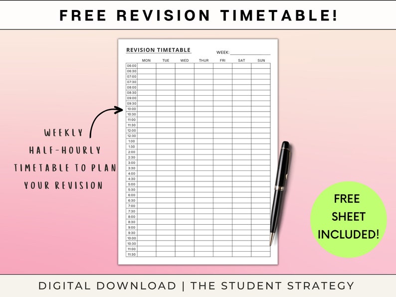 Revision Template Bundle | Printable Revision Sheets for Students ...
