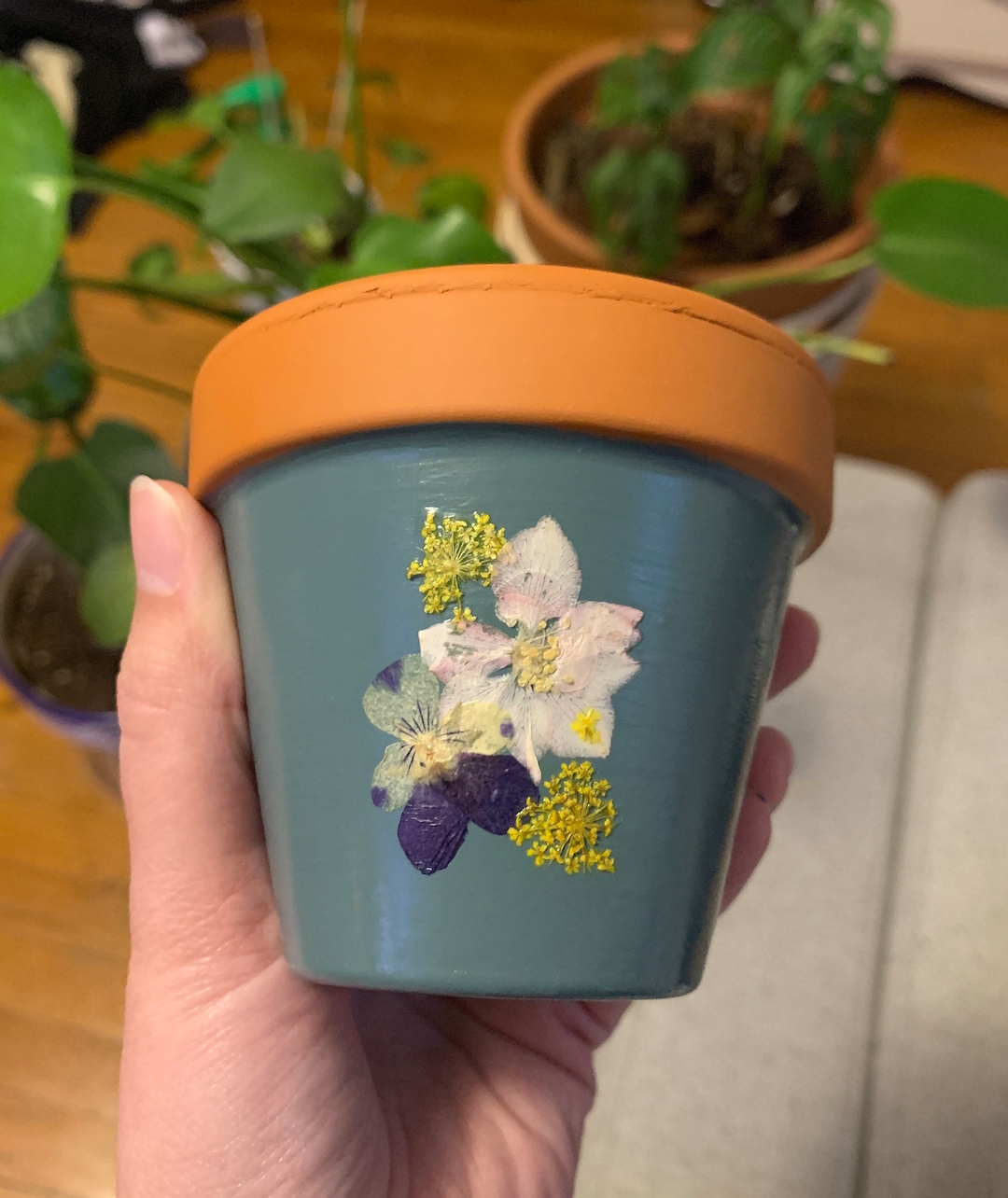 Wildflower Terracotta Pot - Etsy