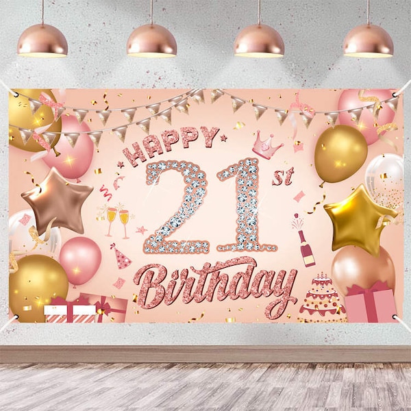 21st Birthday Banner - Etsy UK