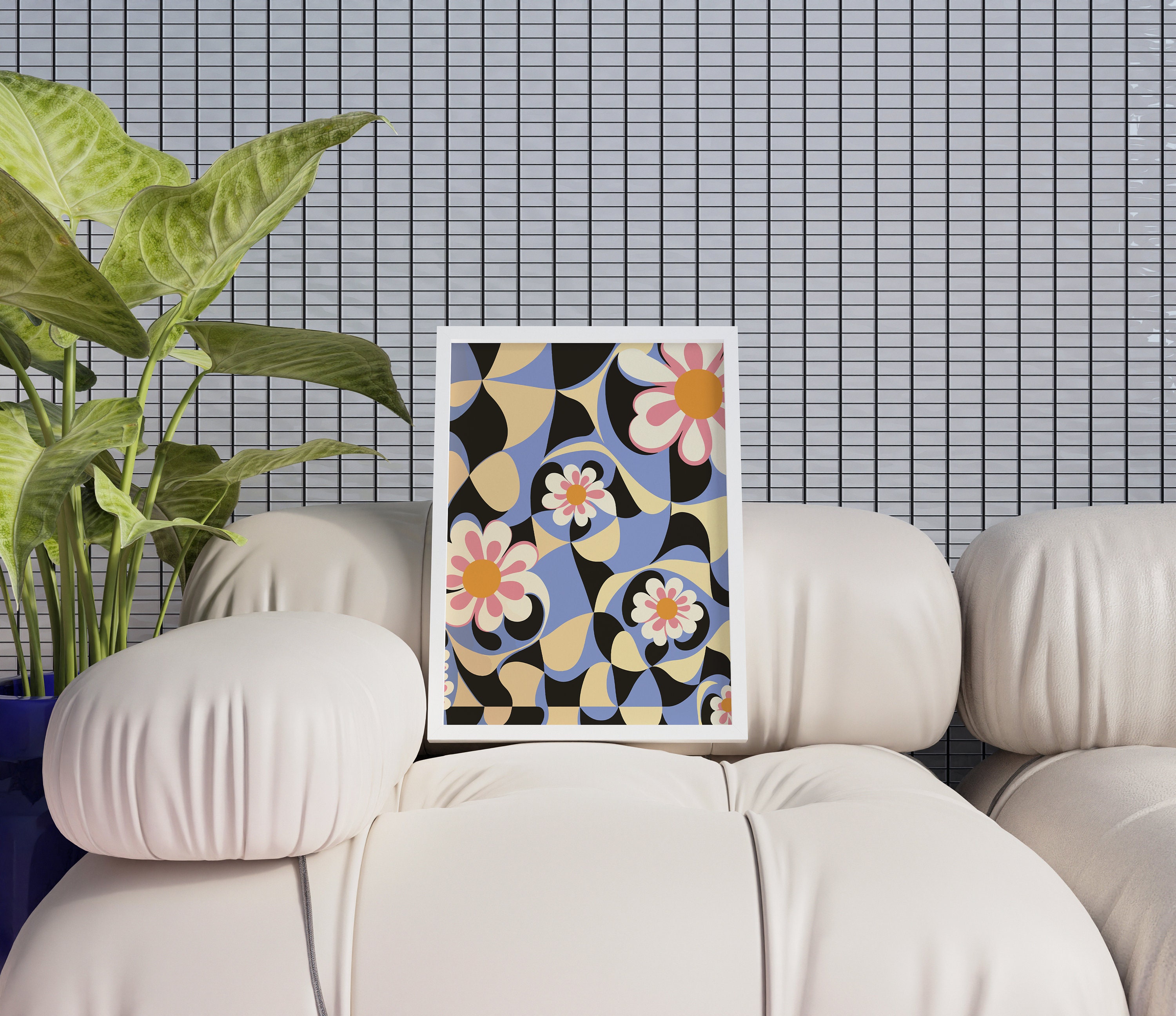 Retro Wall Printaesthetic Room Decor Happiness Groovy - Etsy