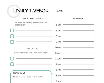 To Do List Time Management - Etsy