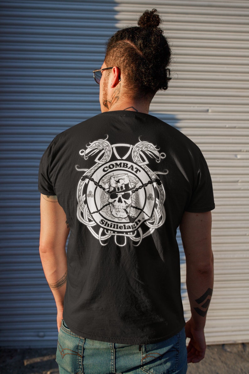 Combat Shillelagh Black and White Logo T-shirt, Irish Stick Fighting ...