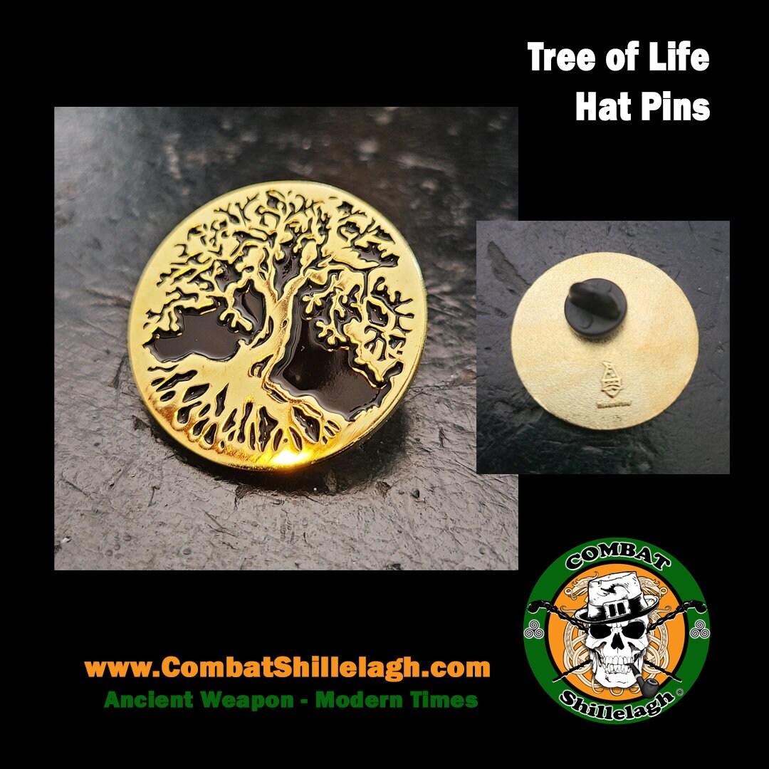 Irish Tree of Life Hat Pin, Enamel Lapel Pin, Gift for Him - Etsy