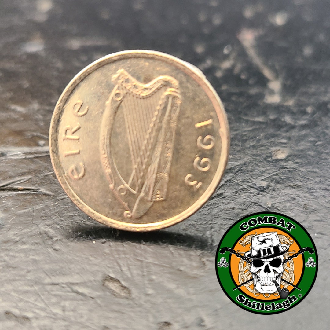 Irish Coin 5p Harp Hat Pin for Your Flat Cap or Scally Cap, Shillelagh ...