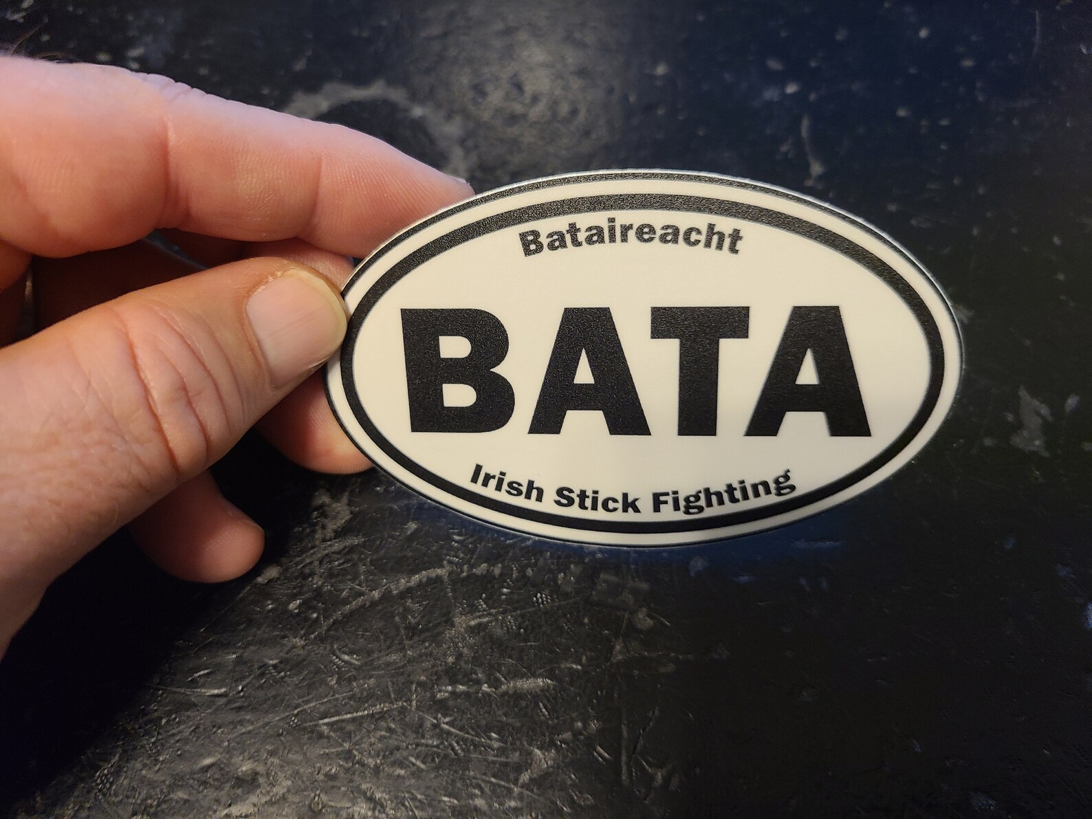 Bata Sticker Oval Sticker for the Irish Stick Fighting Enthusiast ...