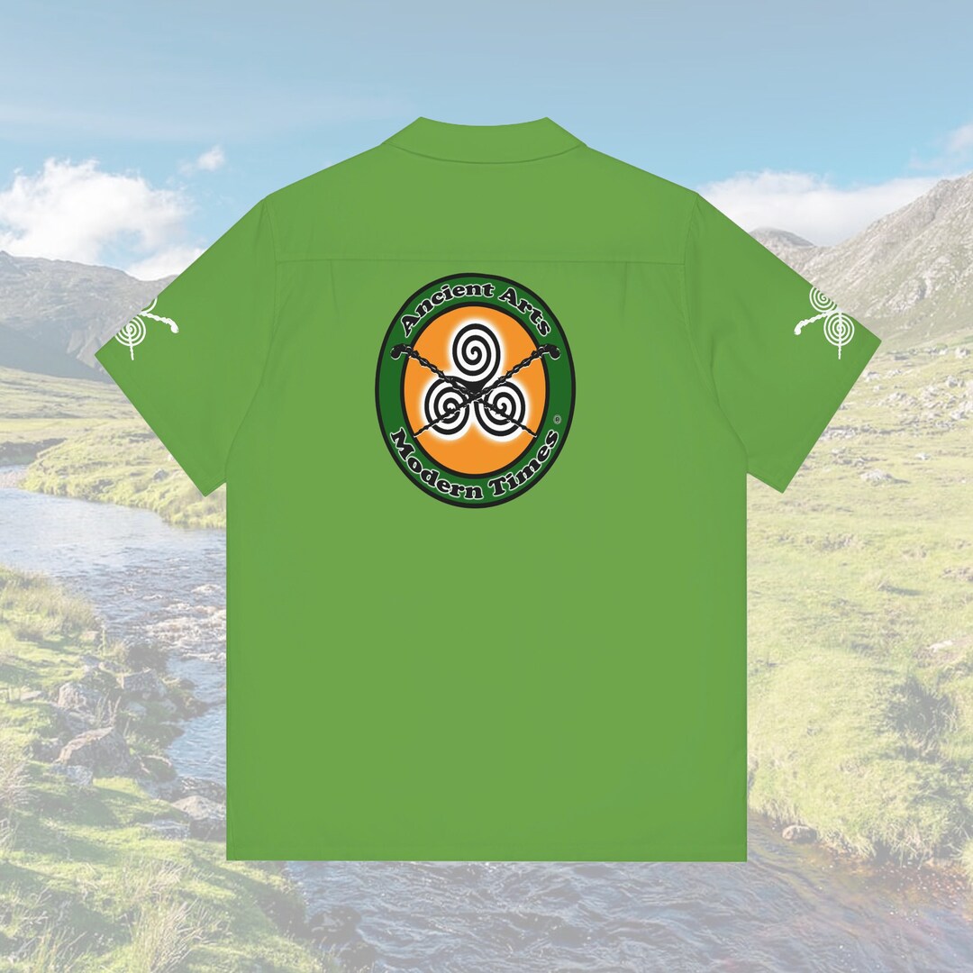 Combat Shillelagh Logo Men's Hawaiian Shirt, Irish Stick Fighting ...