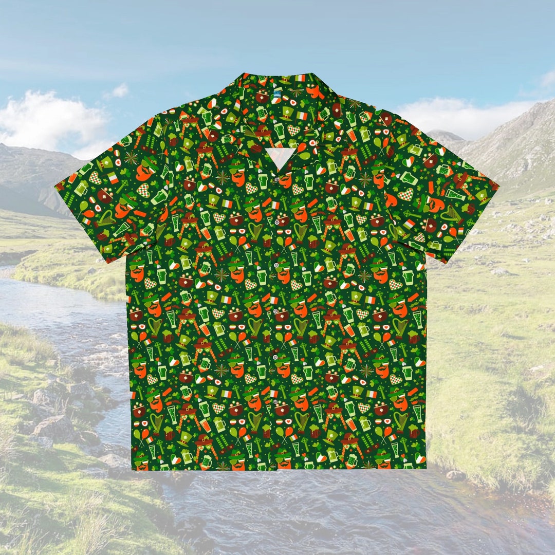 Irish Drinking Hawaiian Shirt, Leprechaun, St. Patrick's Day, Irish ...