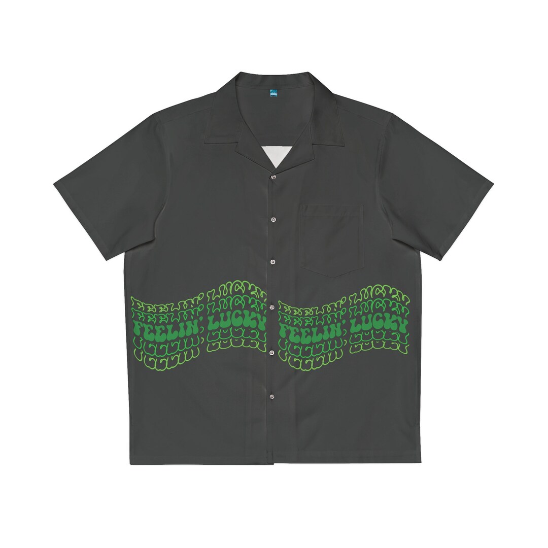 Feeling Lucky? Men's Irish Themed Hawaiian Style Shirt, St. Patrick's ...
