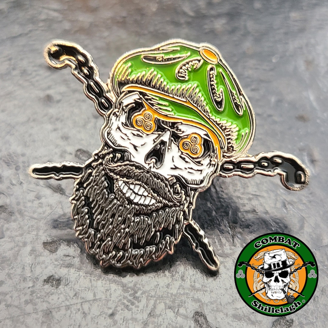 Skull & Shillelagh Hat Pin, Irish Flat Cap, Ireland Pin - Etsy