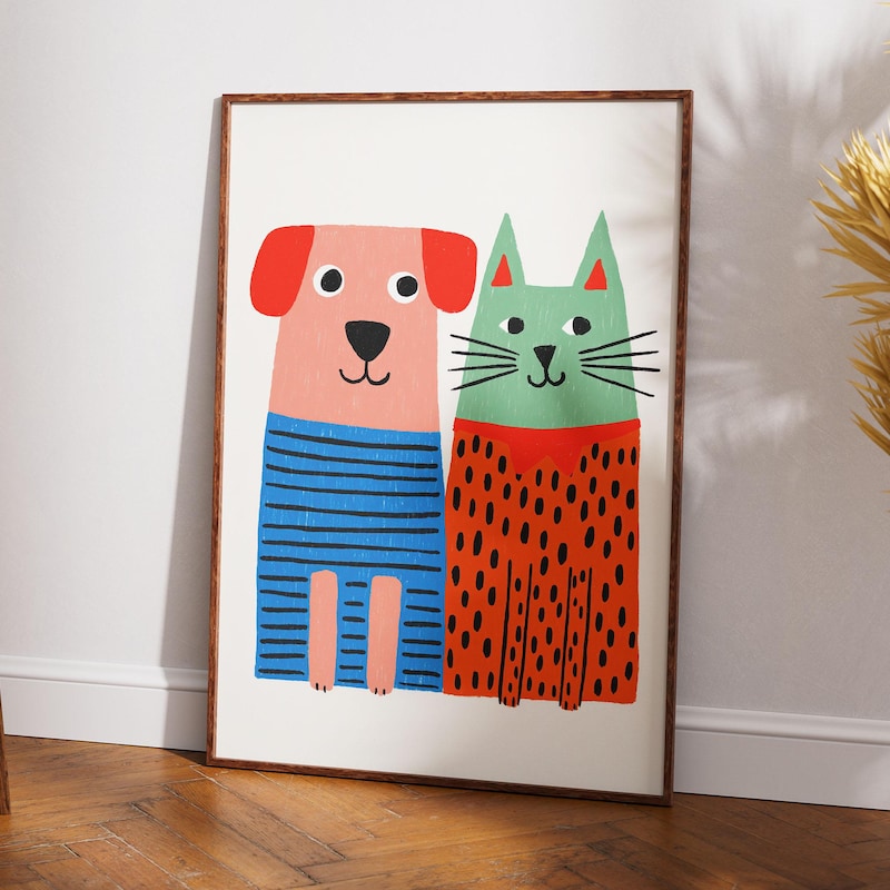 Print for Playroom With Cats - Etsy UK
