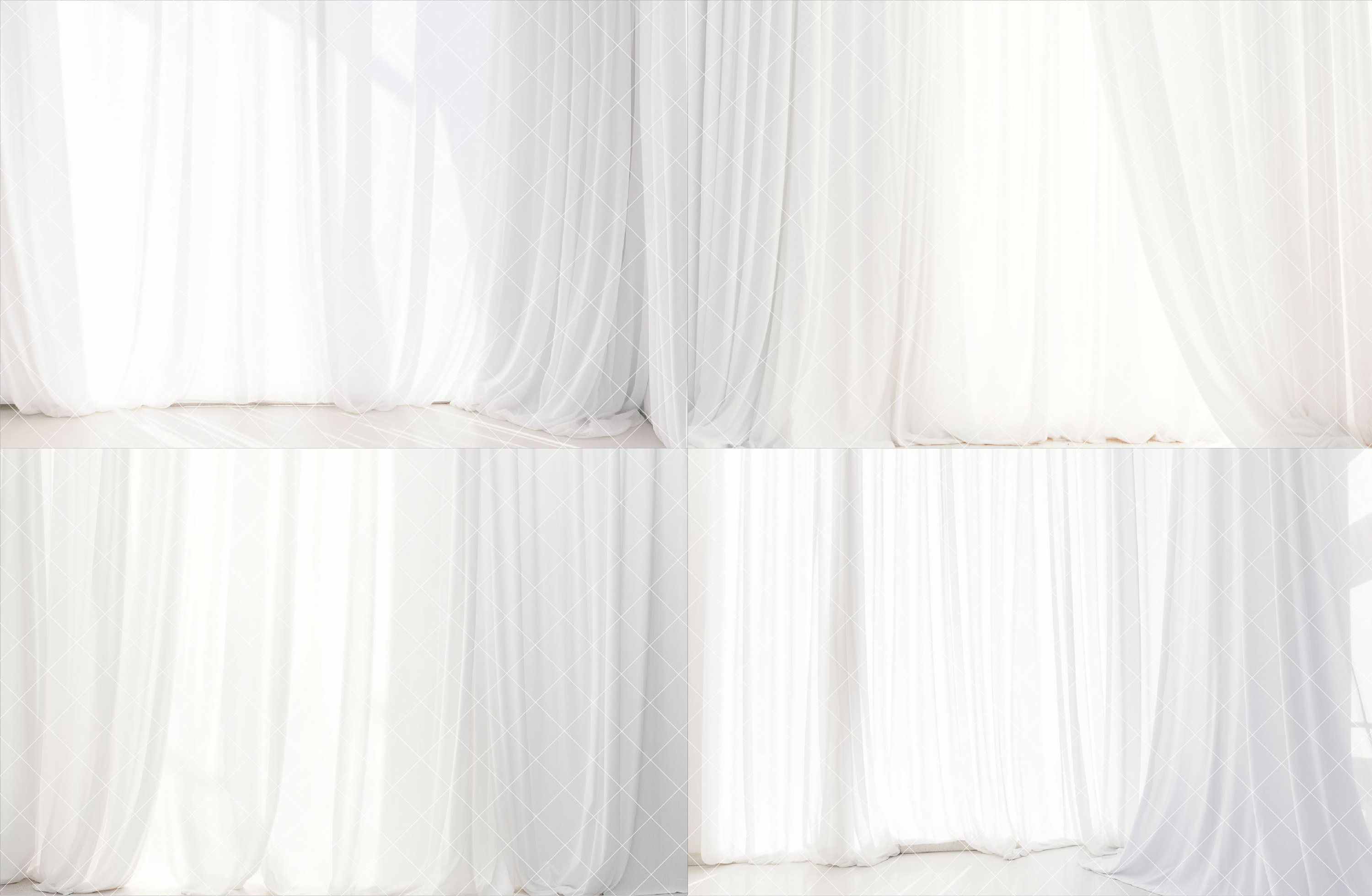 20 Digital White Sheer Curtain Backdrops Maternity Backdrop Overlays ...