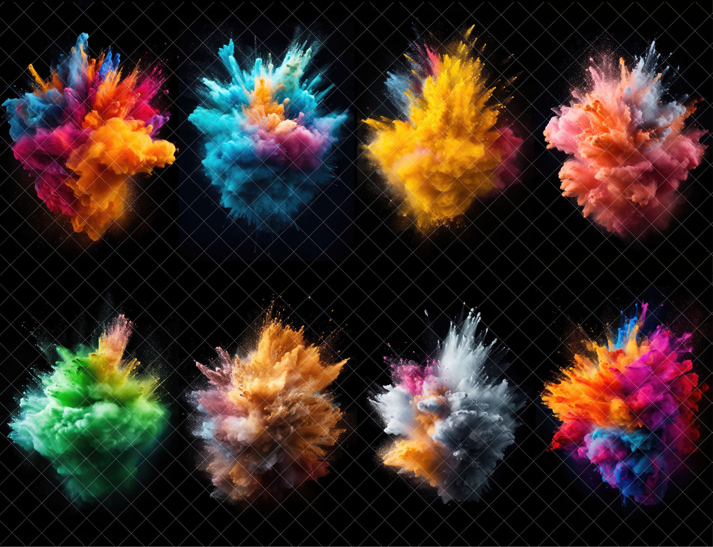 38 Colorful Powder Explosion Backdrop Overlays Digital Maternity ...
