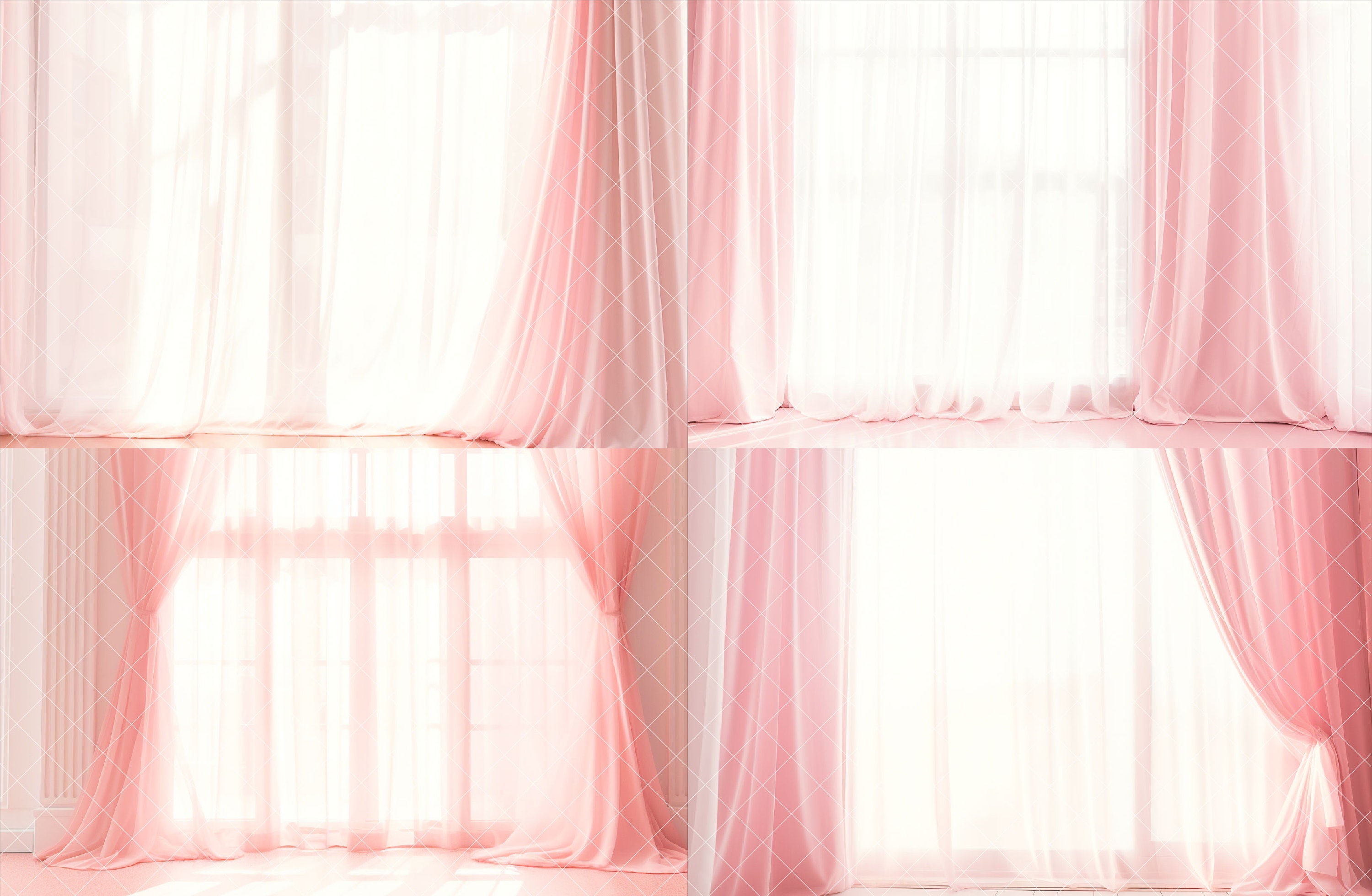20 Digital Pink Sheer Curtain Backdrops Soft Pink Maternity Backdrop ...
