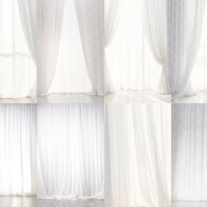 20 Digital White Sheer Curtain Backdrops Maternity Backdrop Overlays ...