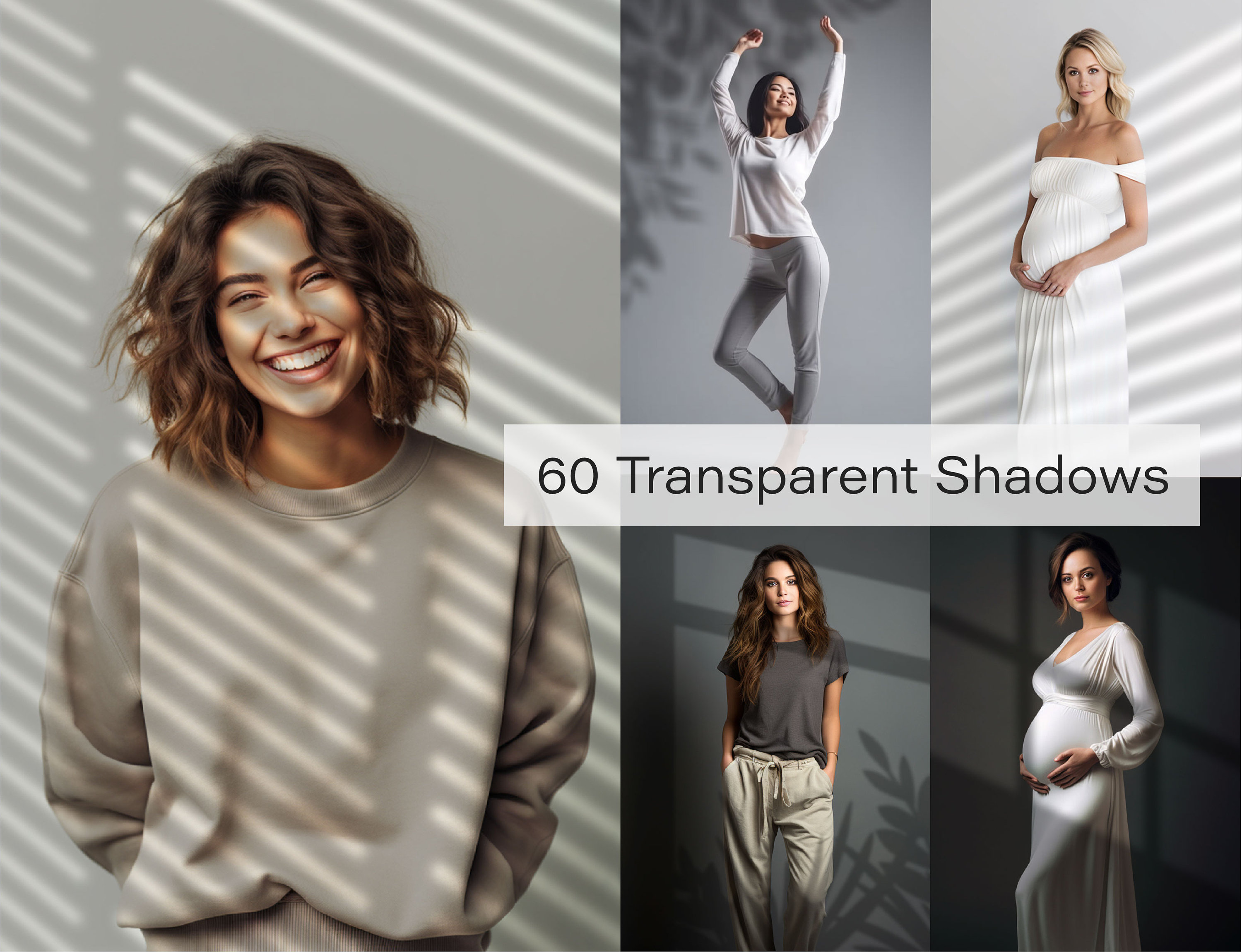 60 Shadow Overlays for Photoshop Window & Botanic Shadow - Etsy