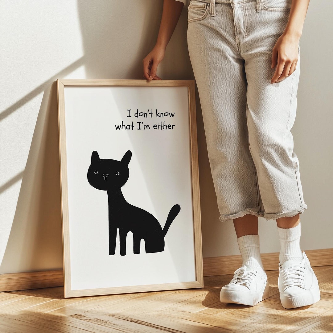 Printable Minimalistic Funny Animal Poster - Child's Drawing Style ...