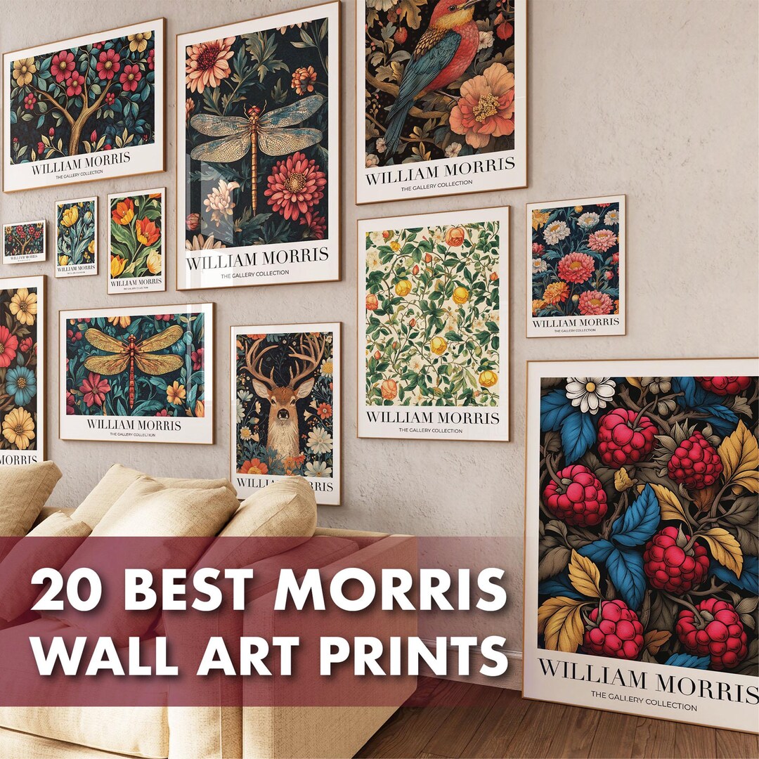 William Morris Style Wall Art Bundle - 20 High Quality Prints ...