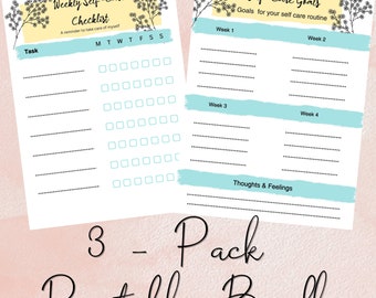 Daily Wellness Planner Printable Mindfulness Self Care - Etsy