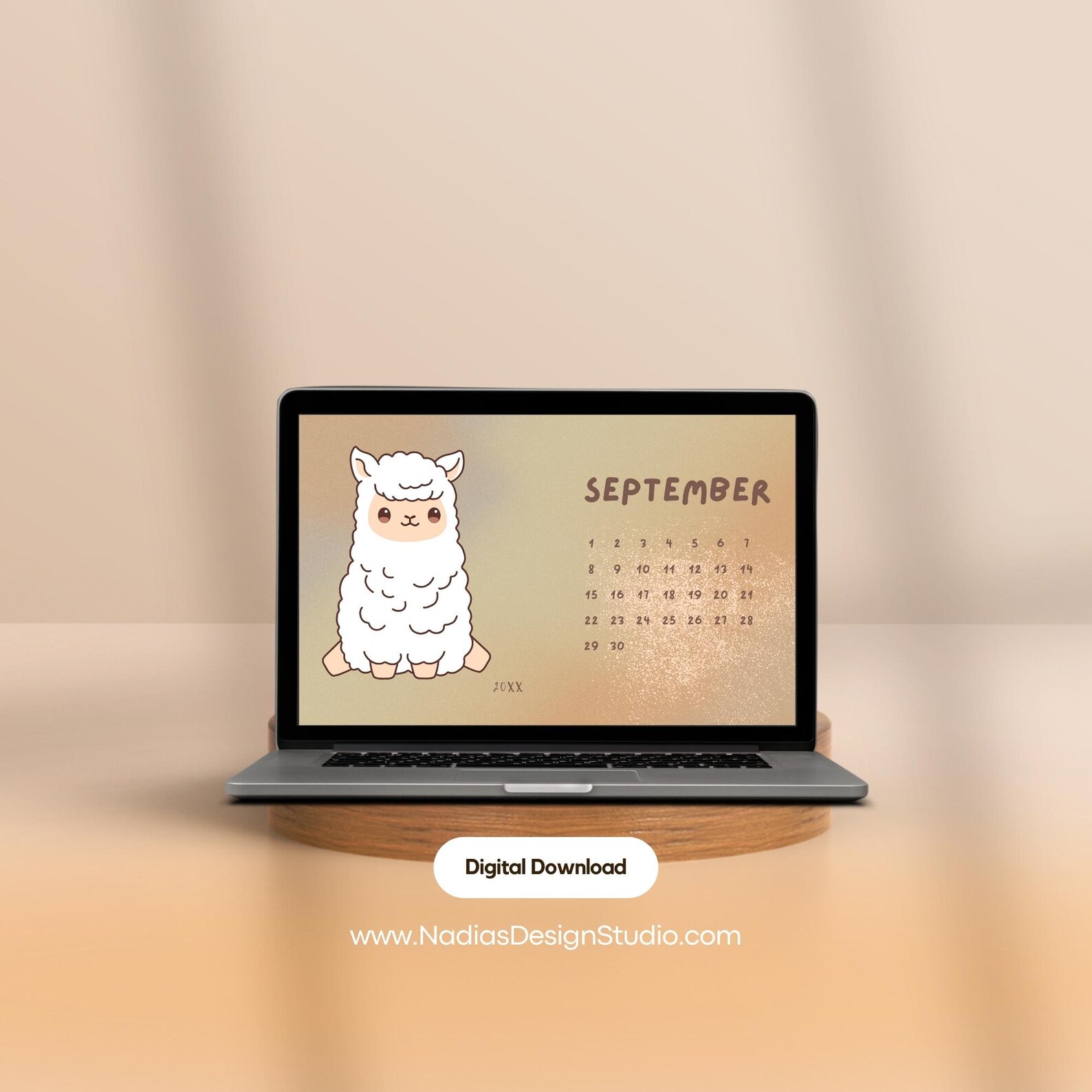 Kawaii Desktop Wallpaper, Monthly Calendar, Organizer (digital Download ...