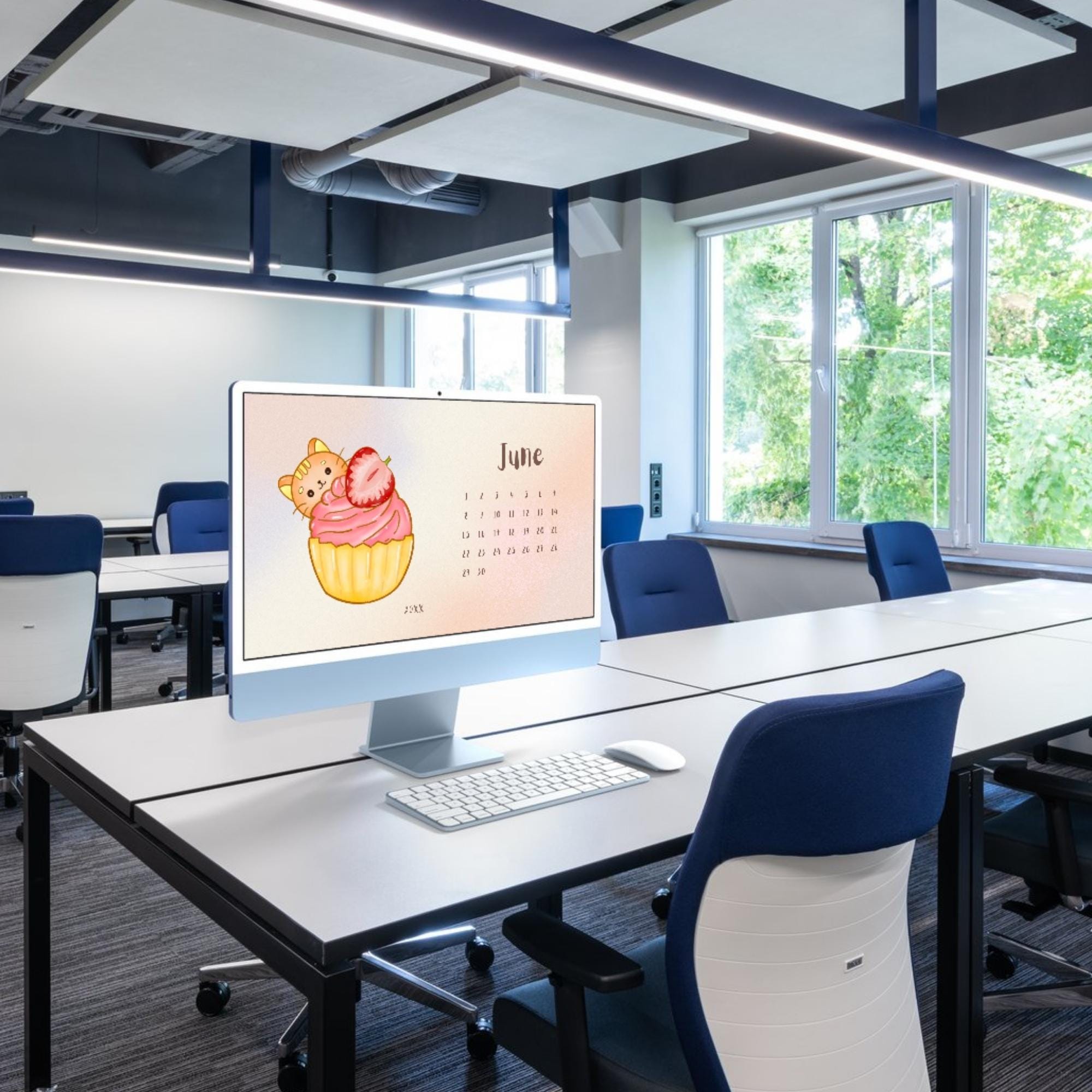 Kawaii Desktop Wallpaper, Desktopbackground, Monthly Calendar, Desktop ...