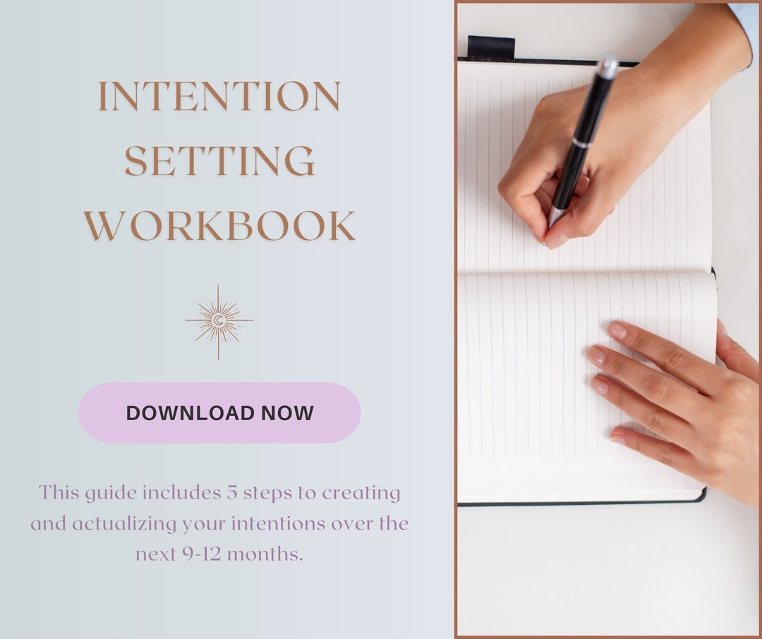 Intention Goal Setting Guide for Health and Wellness or New Year ...
