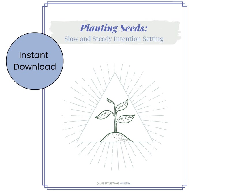 Intention Goal Setting Guide for Health and Wellness or New Year ...