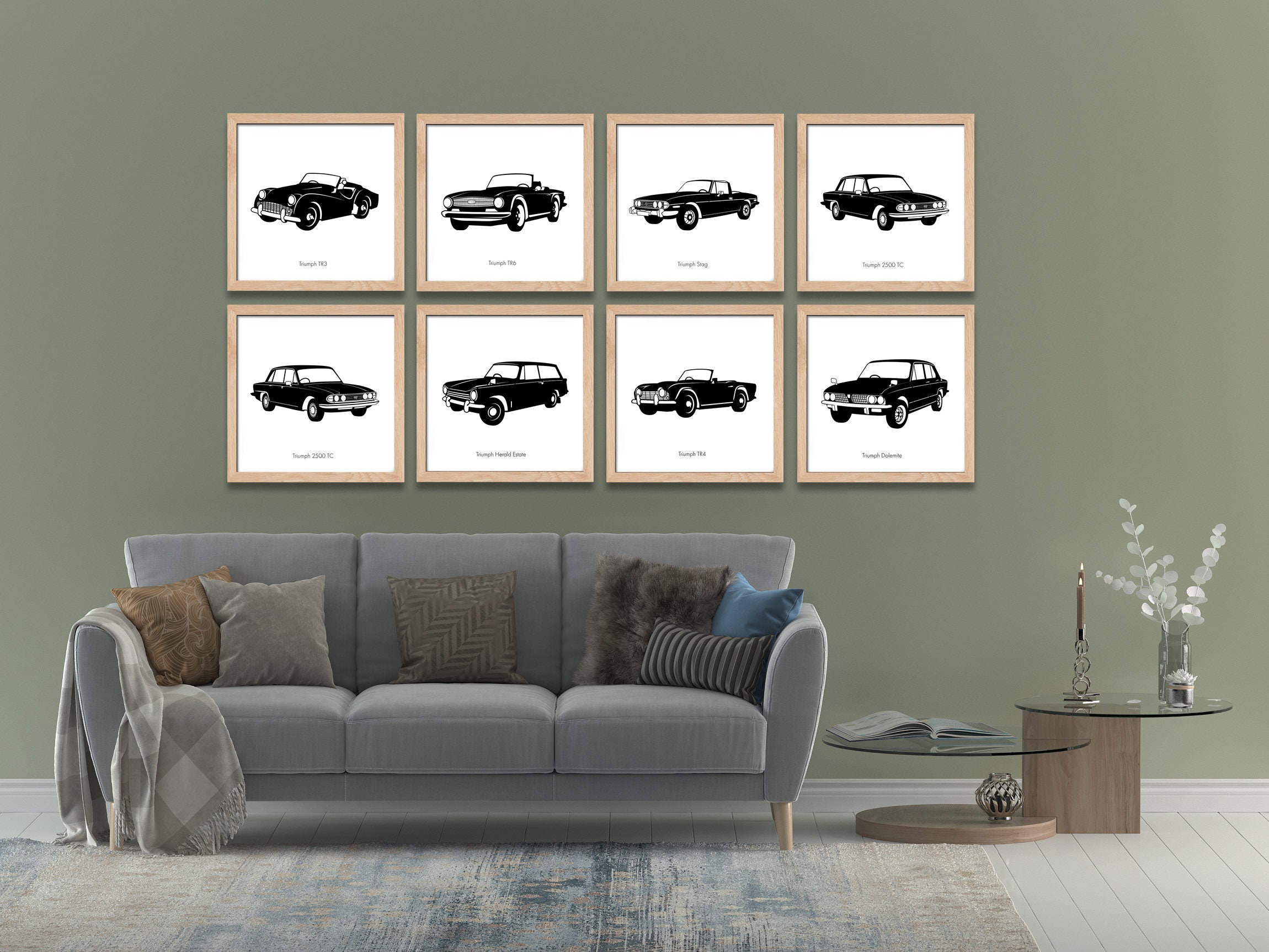Triumph TR4, Classic Car Poster, Instant Digital Wall Art Print ...