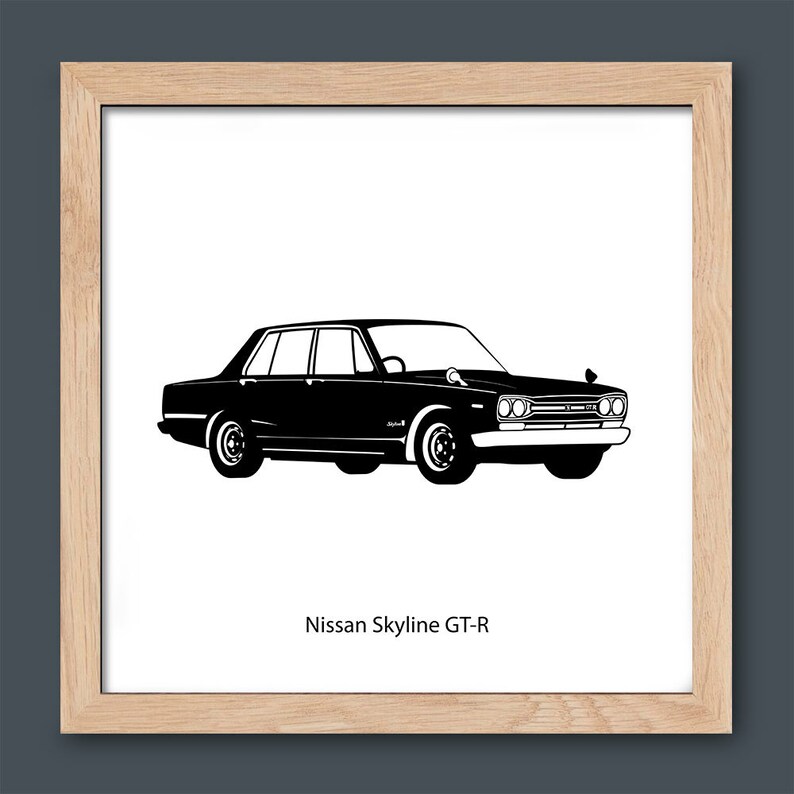 Nissan Skyline GT-R Classic Car Poster Instant Digital Wall - Etsy