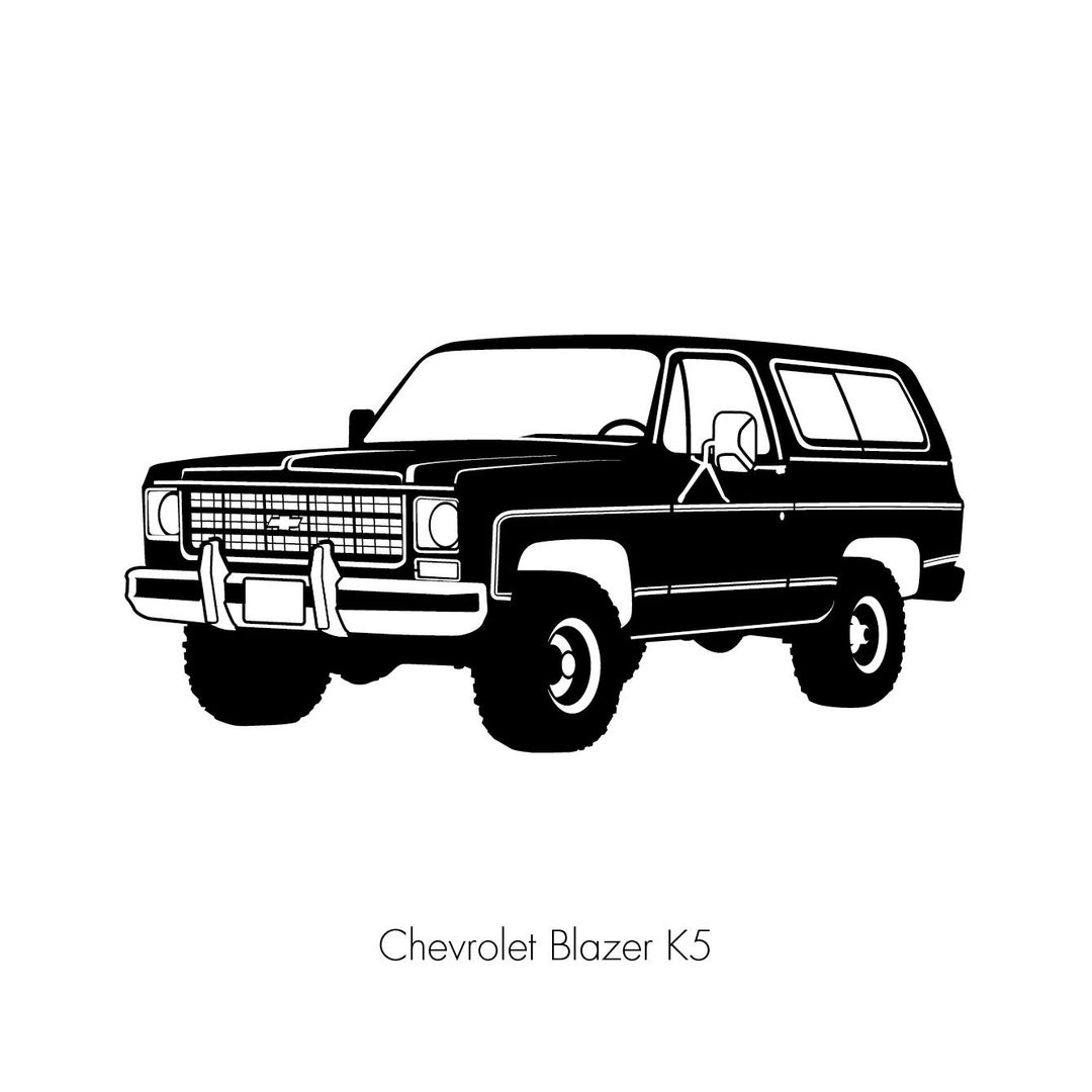 Chevrolet Blazer, Classic Car Art, Instant Digital Download Print ...