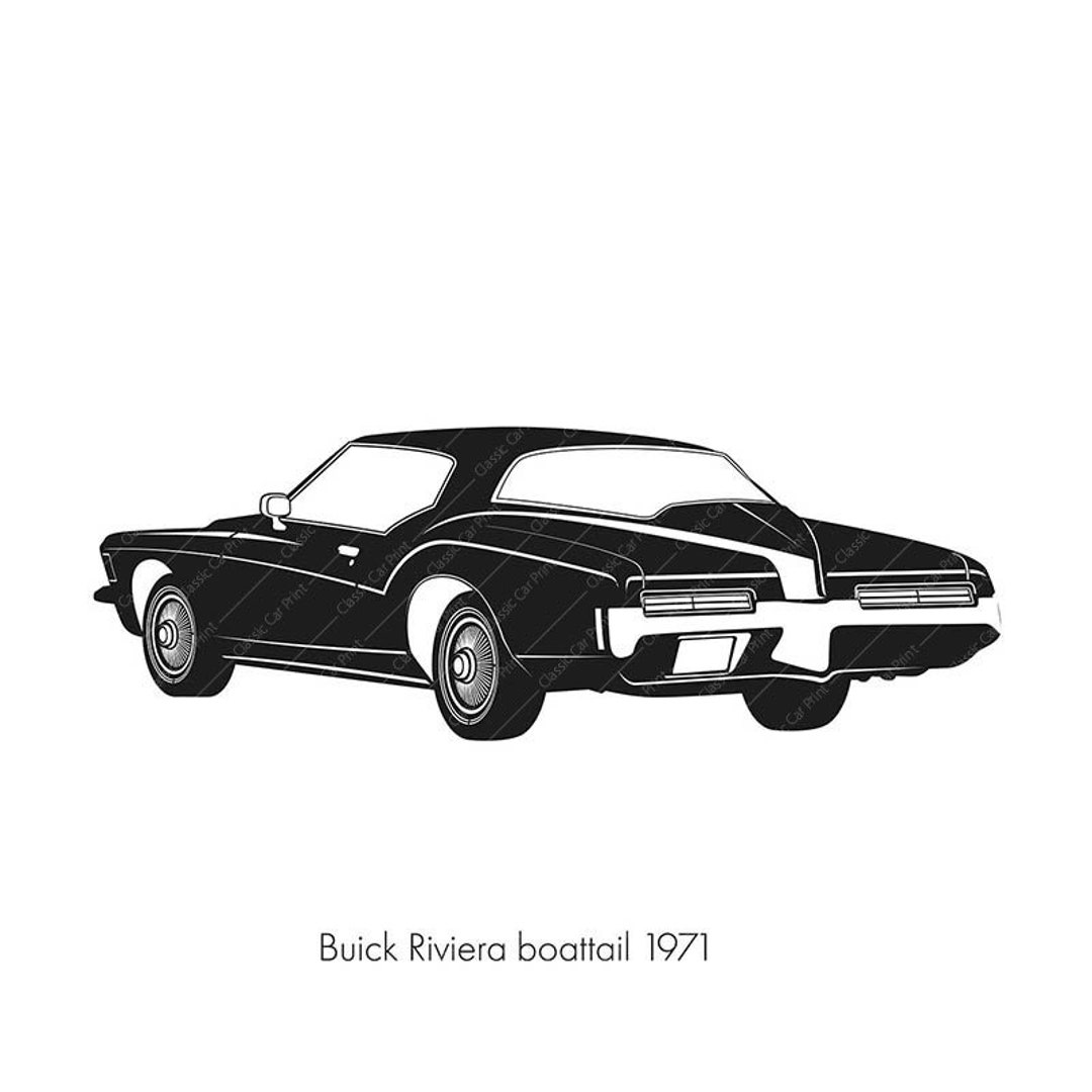 BUICK RIVIERA BOATTAIL, Classic Car Poster, Instant Digital Wall Art ...