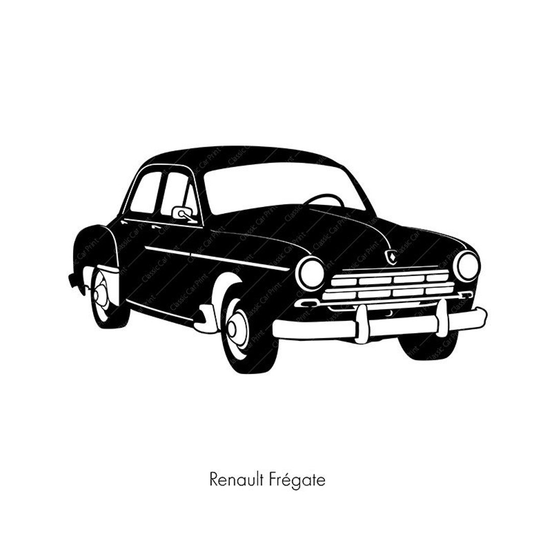 Renault Frégate,classic Car Poster, Instant Digital Wall Art Print ...