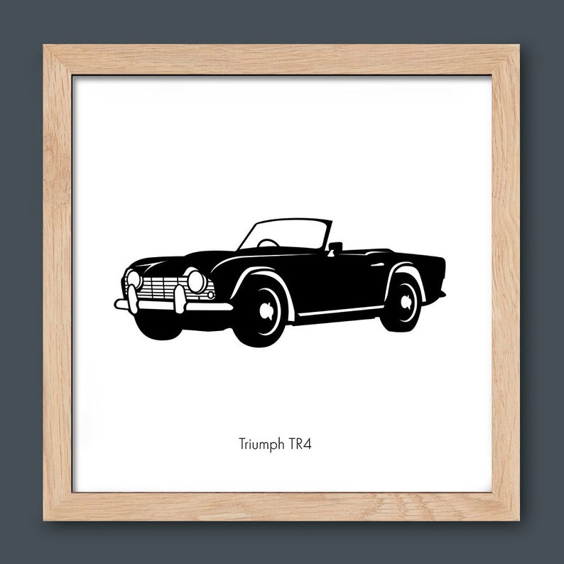 Triumph TR4, Classic Car Poster, Instant Digital Wall Art Print ...