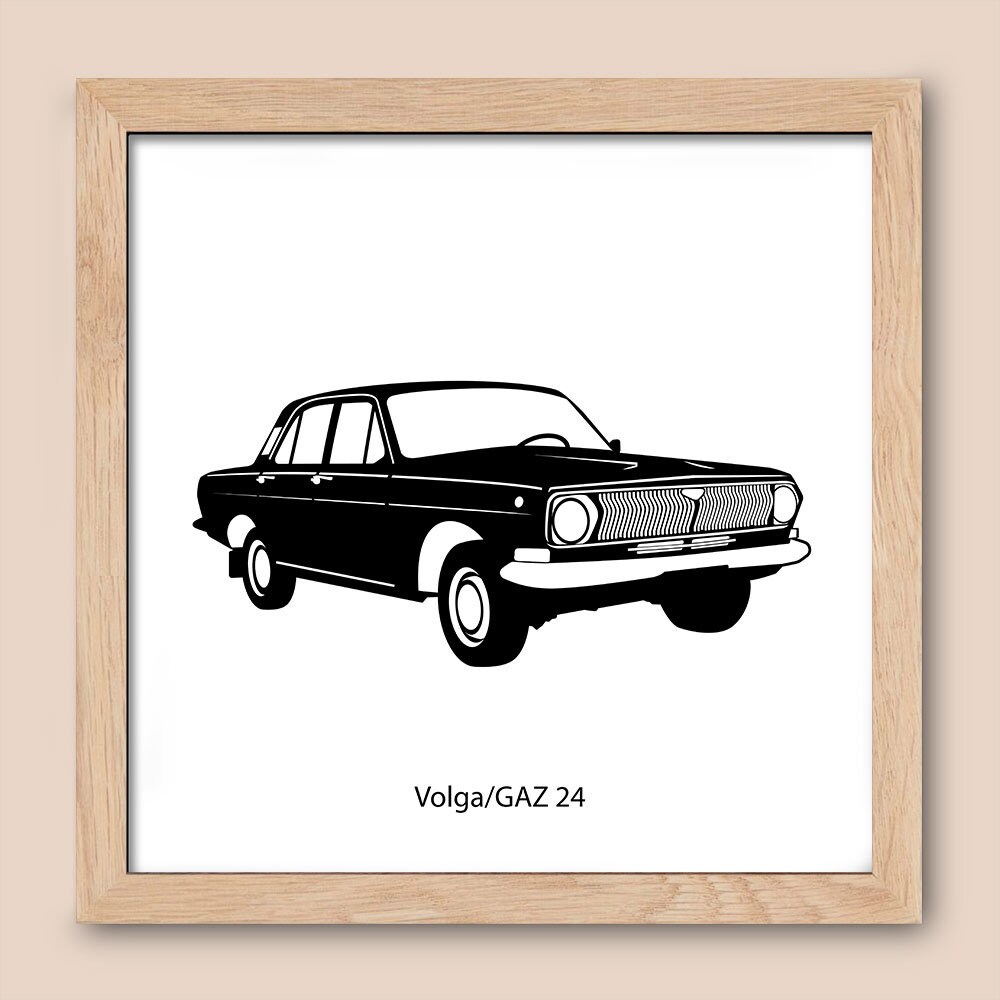 Volga / GAZ 24, Classic Car Poster, Instant Digital Wall Art Print ...