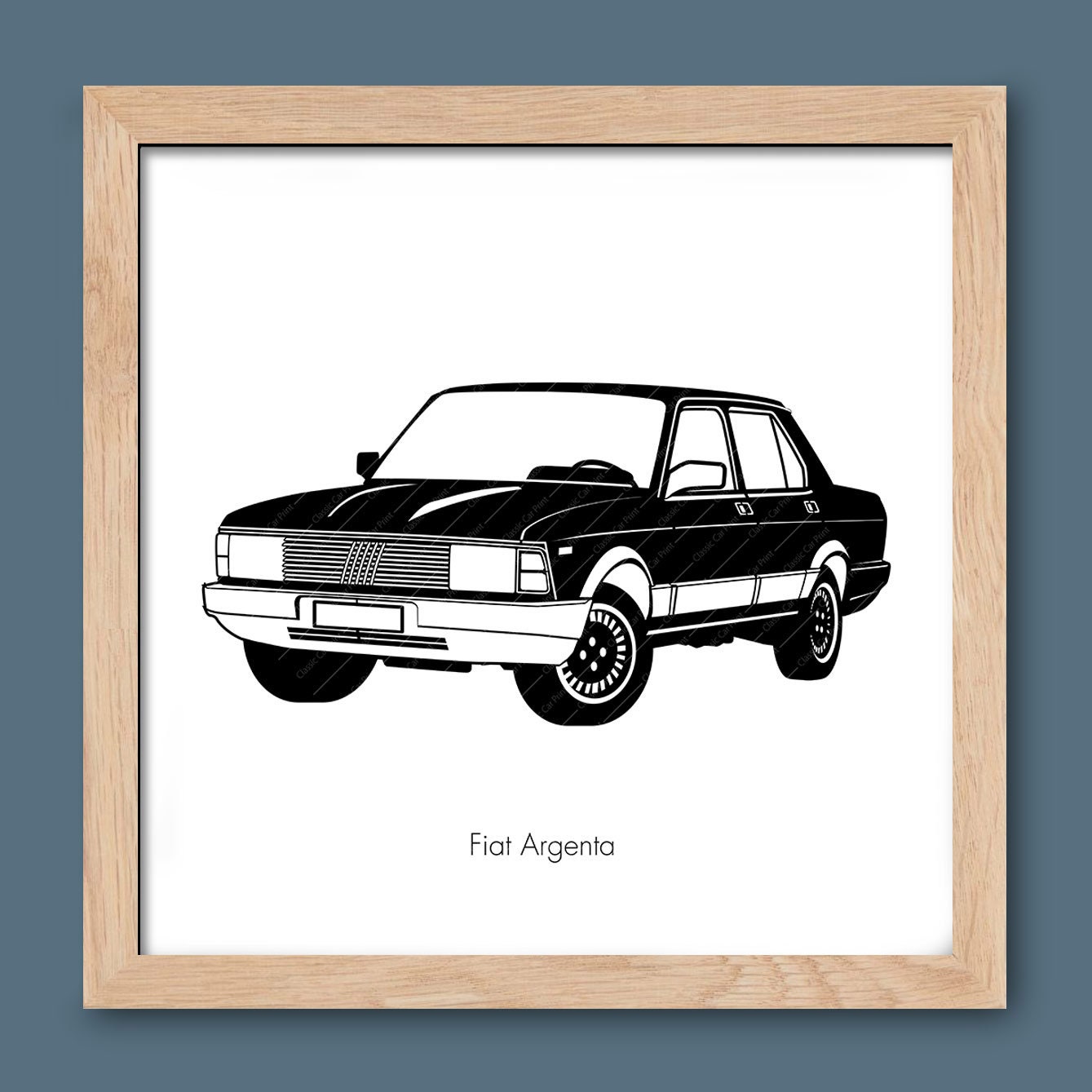 FIAT ARGENTA, Classic Car Poster, Instant Digital Art Print, Italian ...