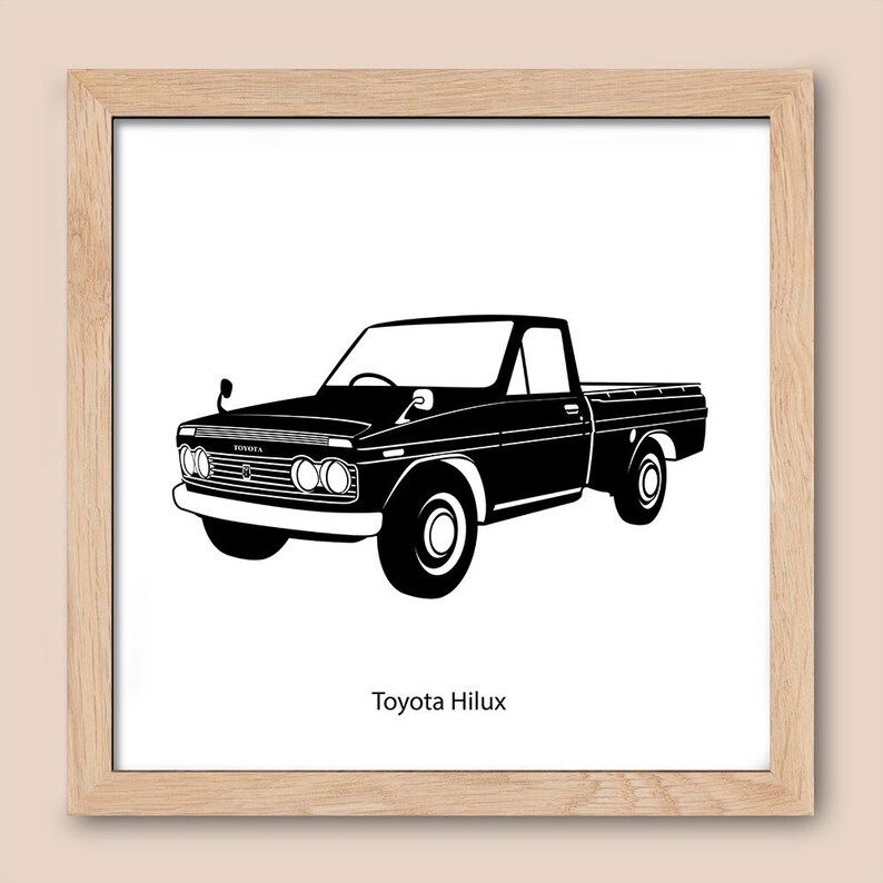 Toyota Hilux, Classic Car Poster, Instant Digital Wall Art Print ...