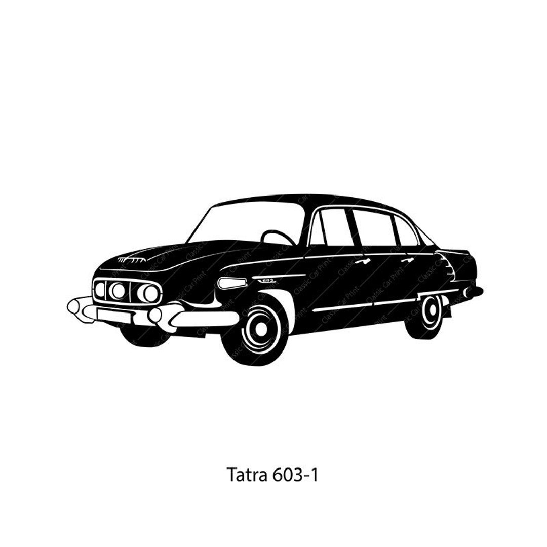 Tatra 603-1, Oldtimer-Poster, sofortiger digitaler Wandkunstdruck ...