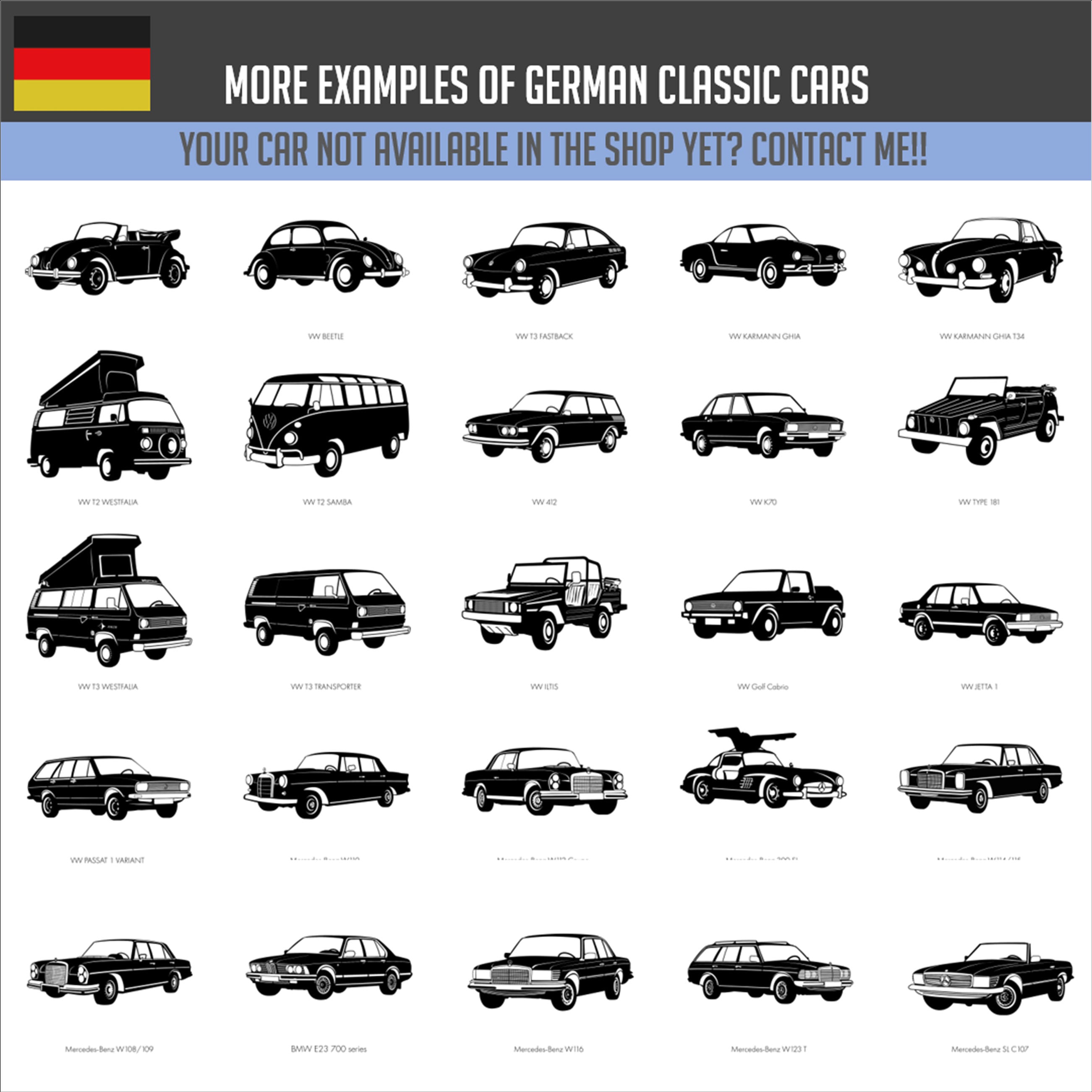 Mercedes Mebs 508D, German Classic Car Poster Art, Oldtimer ...