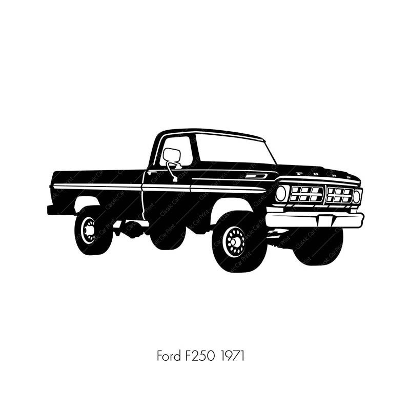 Silueta De Camioneta F250