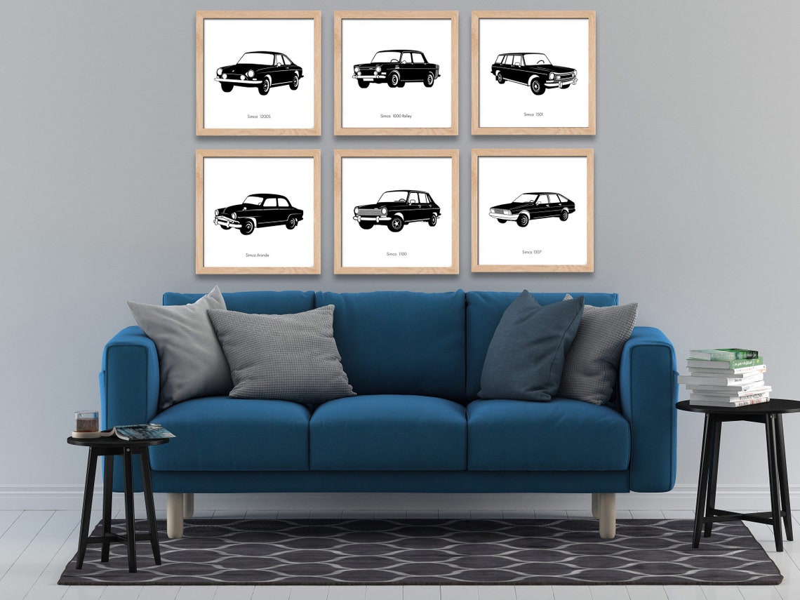 Simca 1000 Rally Classic Car Poster, Instant Digital Wall Art Print ...