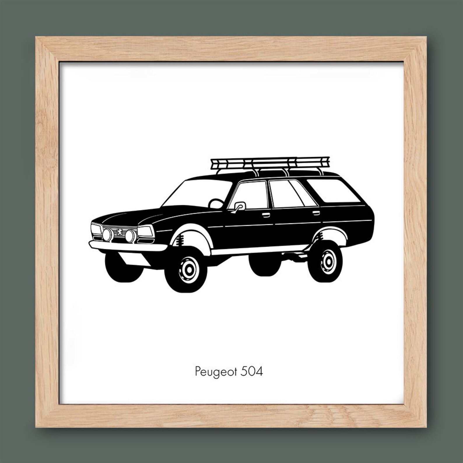 Peugeot 504 Dangel,classic Car Poster,vintage Car Wall Art Print, B&W ...