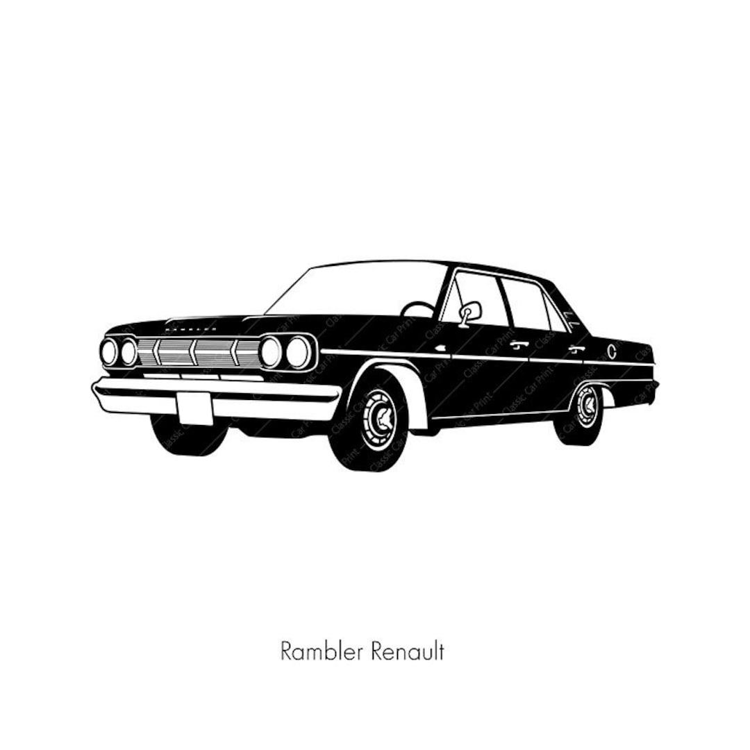 Renault Rambler,classic Car Poster, Instant Digital Wall Art Print ...