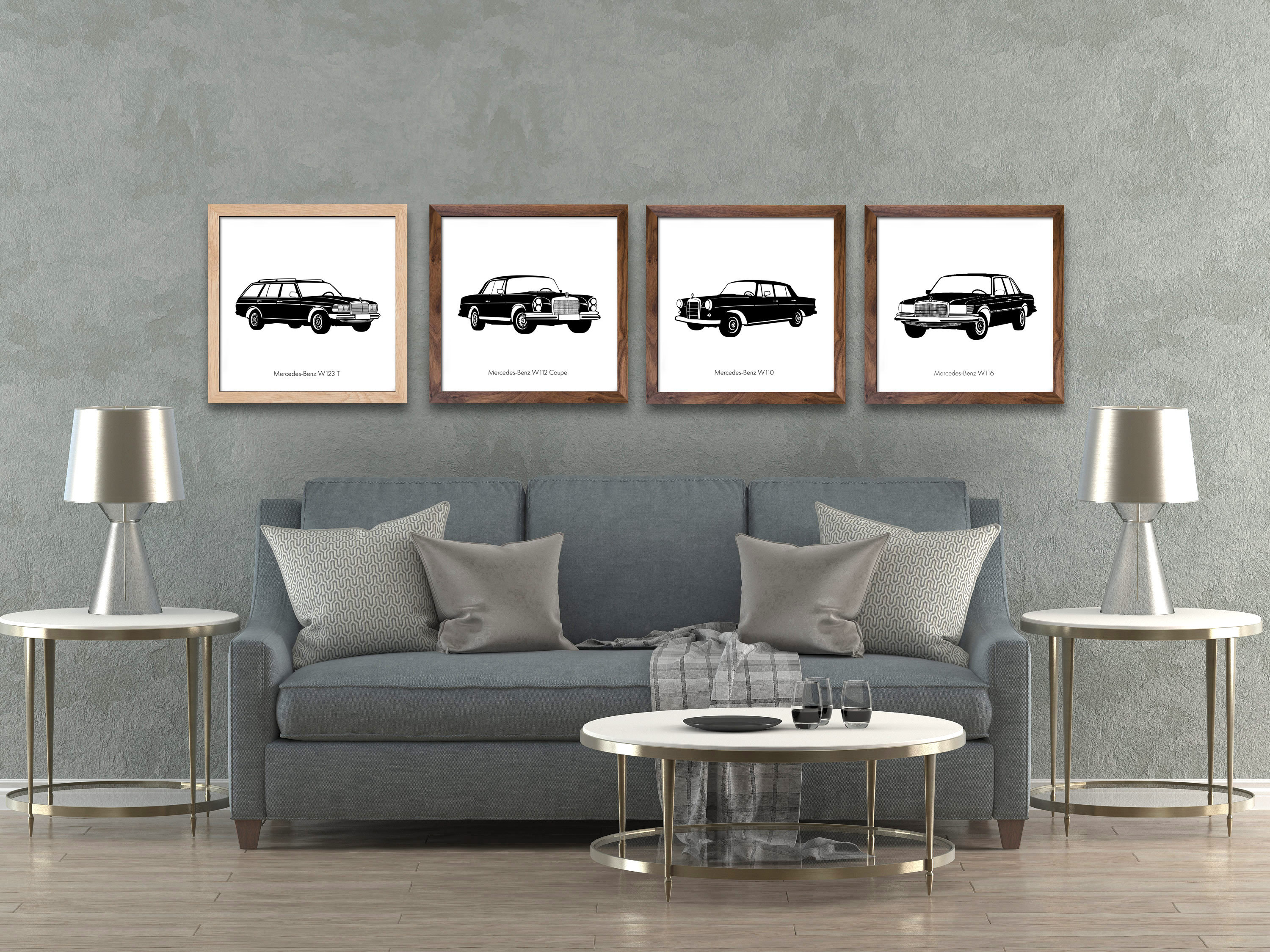 Mercedes Benz W116, Classic Car Poster, Instant Digital Wall Art Print ...