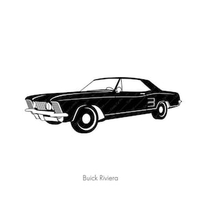 Buick Riviera, Classic Car Poster, Instant Digital Wall Art Print ...
