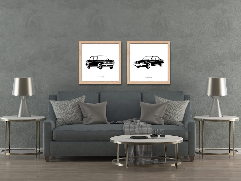 NSU Prinz, Classic Car Poster, Instant Digital Wall Art Print, German ...