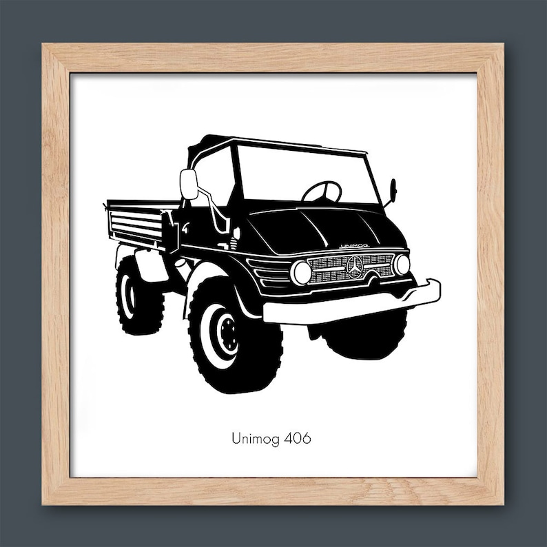 MB UNIMOG 406, Classic Car Poster, Instant Digital Wall Art Print ...