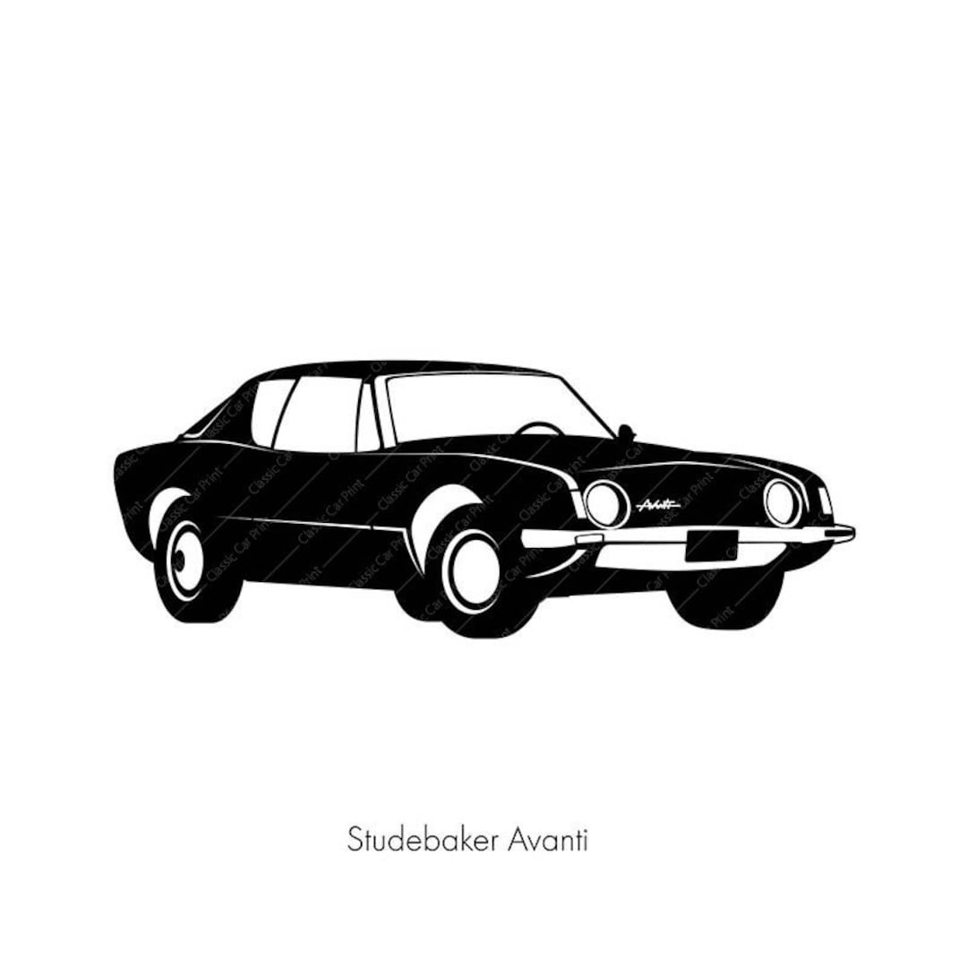 Studebaker Avanti, Classic Car Poster, Instant Digital Wall Art Print ...