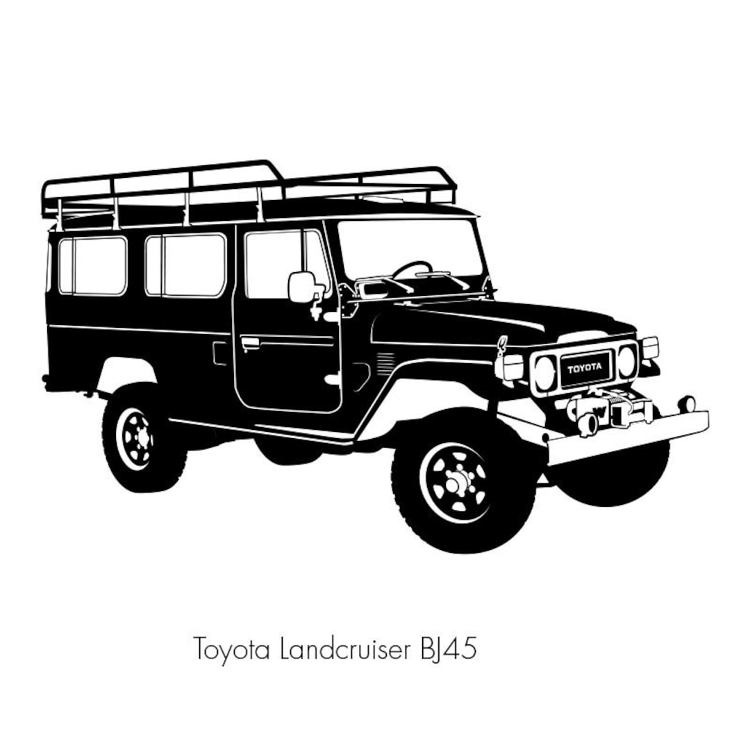 Toyota Landcruiser BJ45 Classic Car, Instant Digital Download Art ...