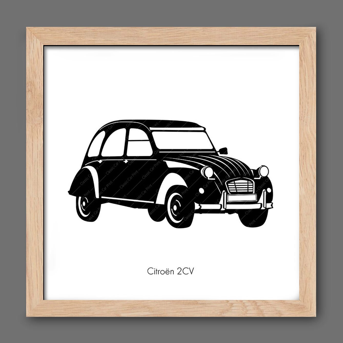Citroen 2cv French Classic Car, Instant Digital Download Art, Oldtimer ...