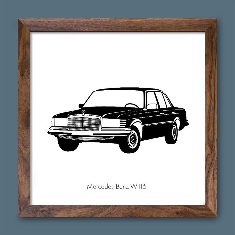 Mercedes Benz W116, Classic Car Poster, Instant Digital Wall Art Print ...