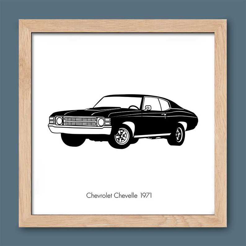 Chevrolet Chevelle 1971, Classic Car Art, Instant Digital Download Home ...